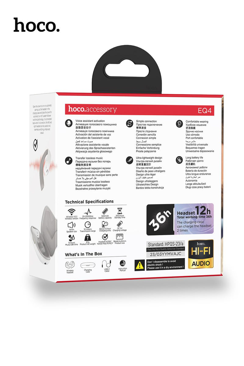 Hoco EQ4 12 Hours Graceful True Wireless Earphones – PHONE TOP